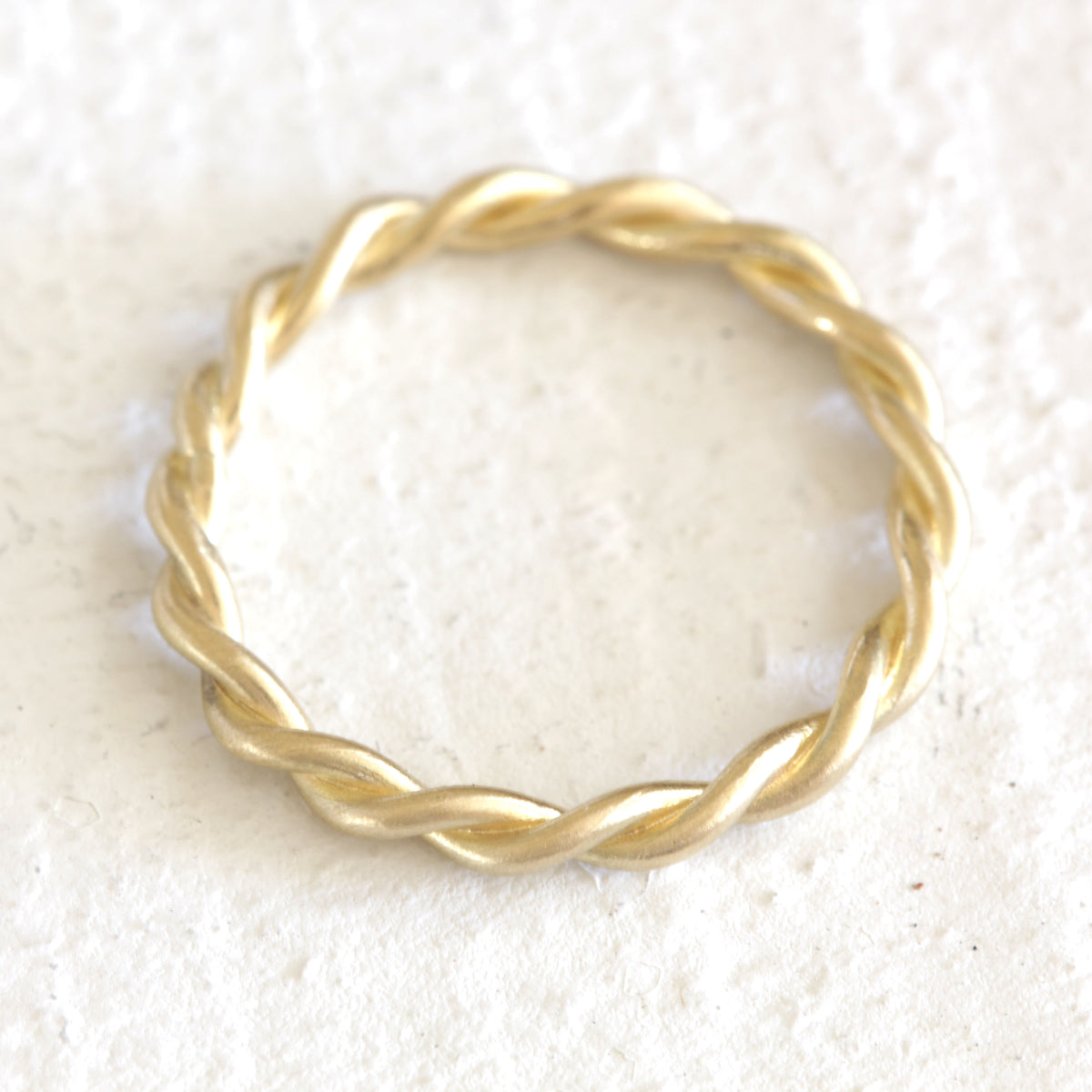 18k gold twisted wire rope ring – Praxis Jewelry